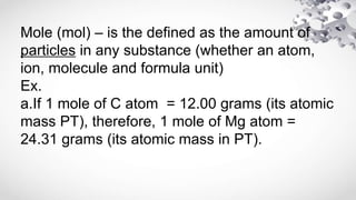 THE MOLE..learning discussion.pptx for grade 9 | PPTX