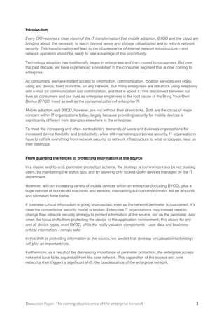 Discussion paper: ”The coming obsolescence of the enterprise network” | PDF