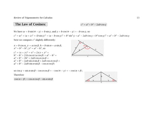 Review of Trigonometry for Calculus “Trigon” =triangle +“metry ...