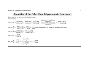 Review of Trigonometry for Calculus “Trigon” =triangle +“metry ...