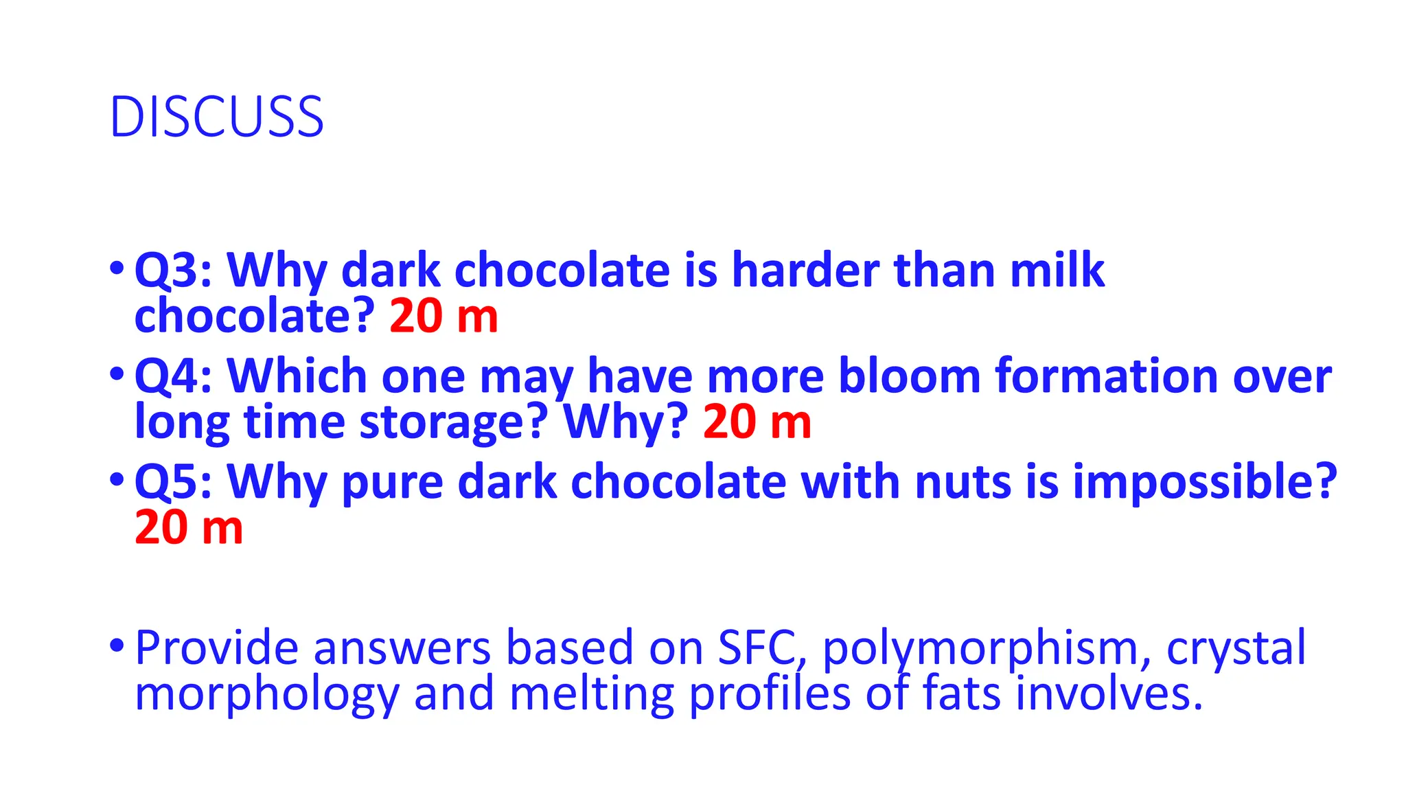 Group discussion on Fat crystallizations - Part 1 | PDF