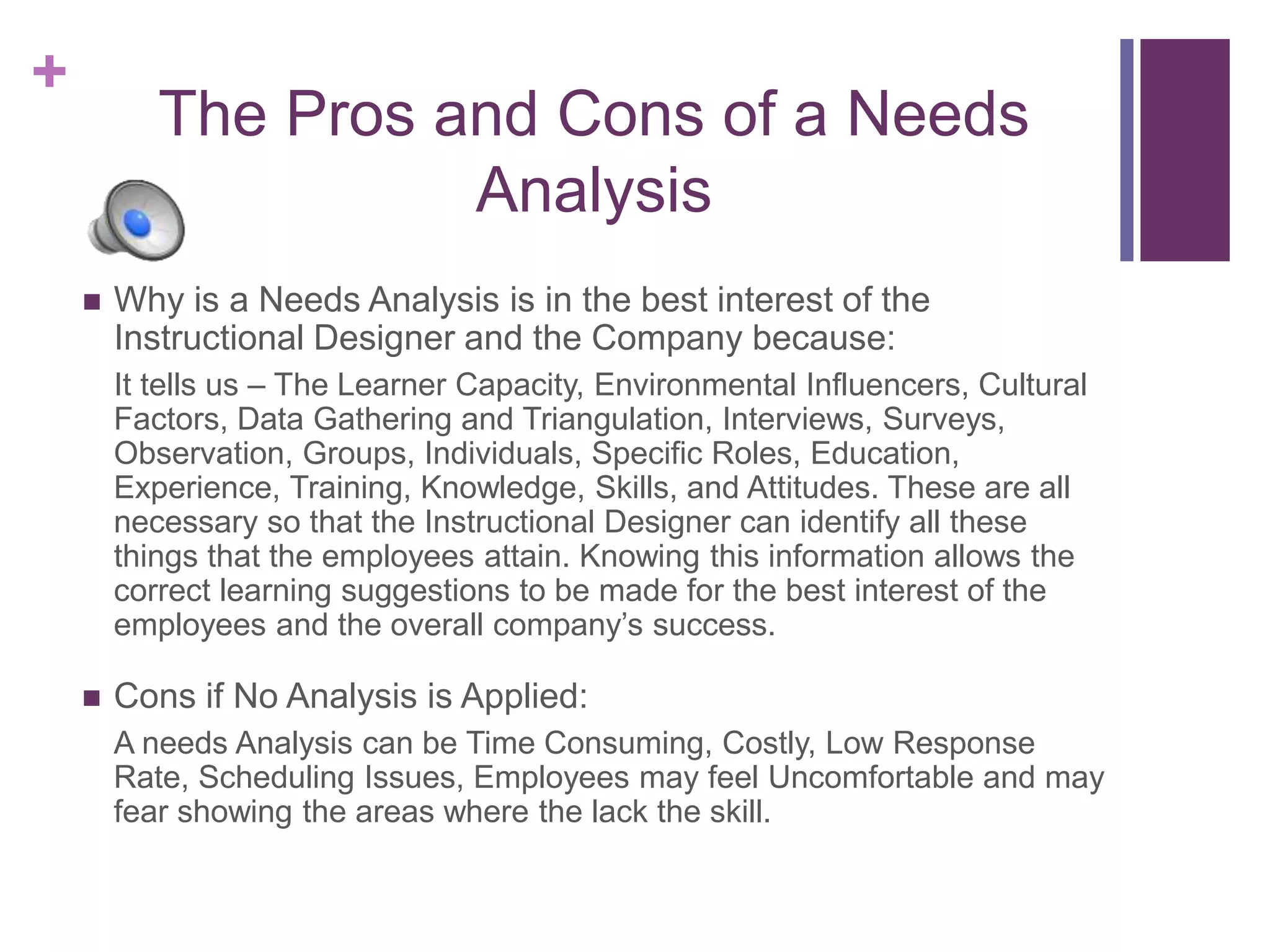Discussion 1 needs analysis | PPT