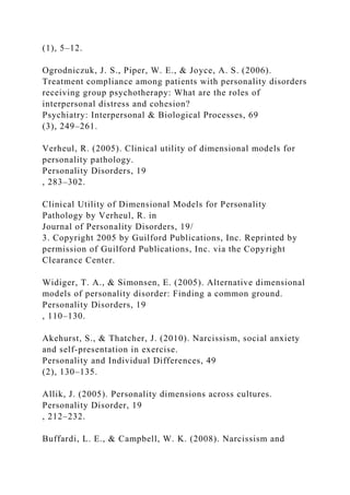 Discussion 1 Alternative Model of Personality Disorders.docx