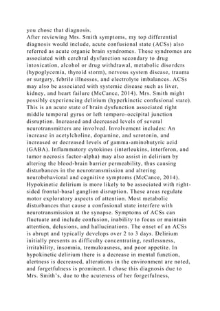 Discussion #1What are the possibilities for change in Mrs. Smi.docx