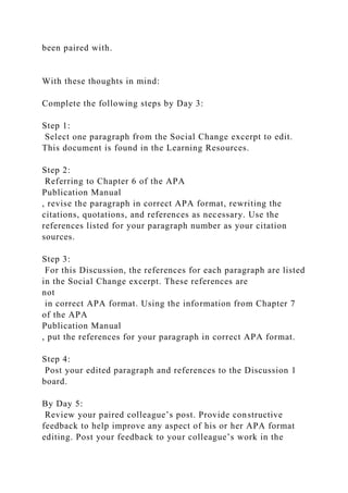 Discussion 1 You’re the EditorThe APA Publication Manual.docx