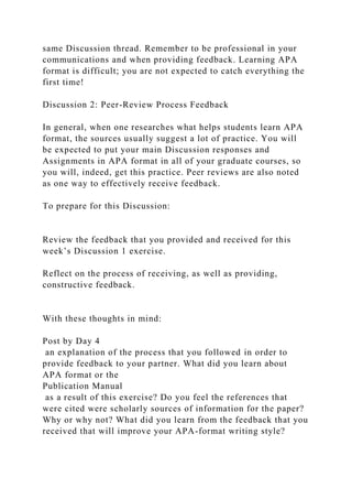 Discussion 1 You’re the EditorThe APA Publication Manual.docx