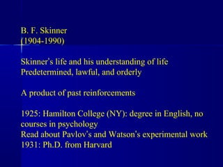 skinner behaviourism | PPT