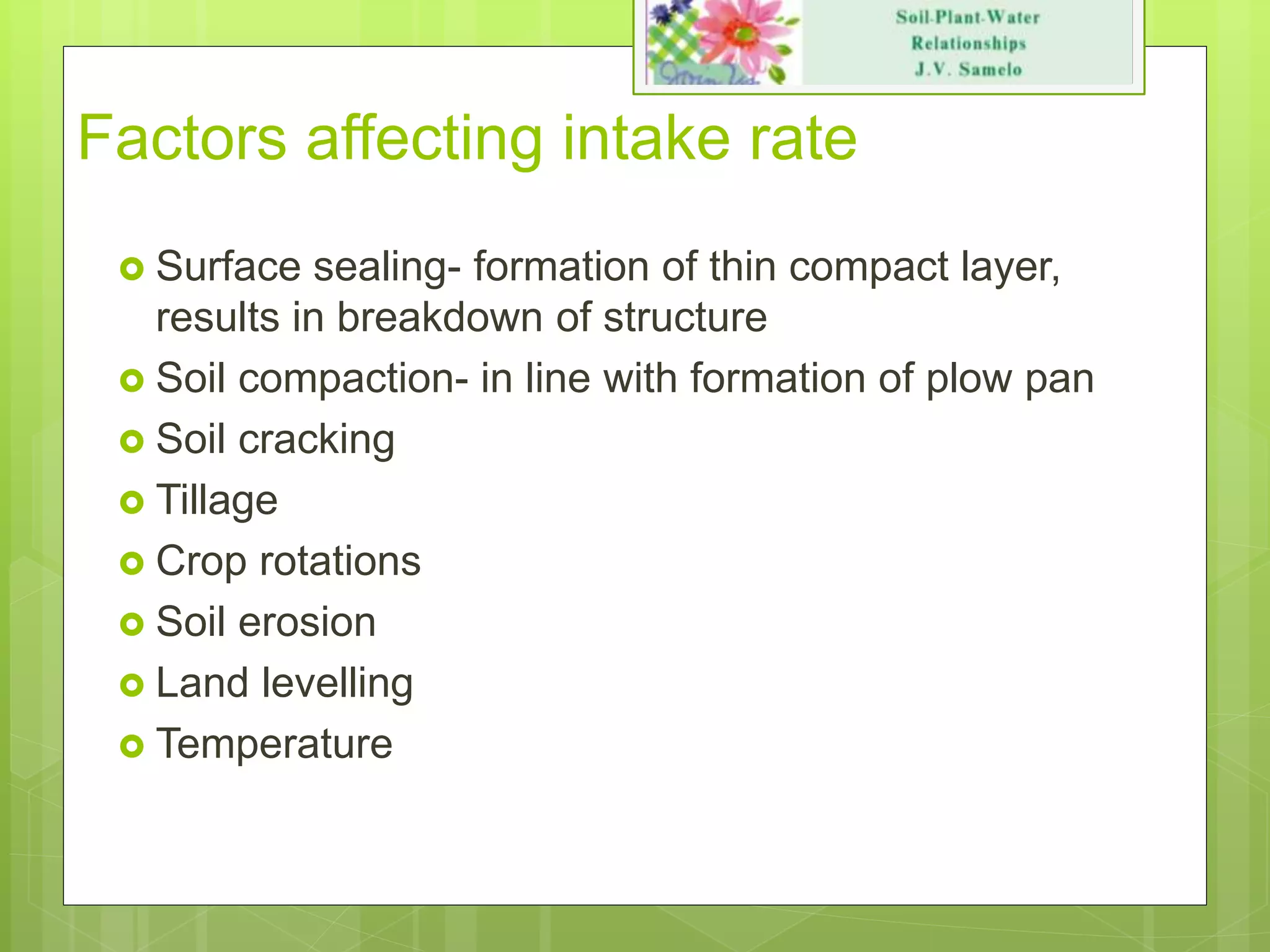 Soil- Plant- Water Relationships | PPTX
