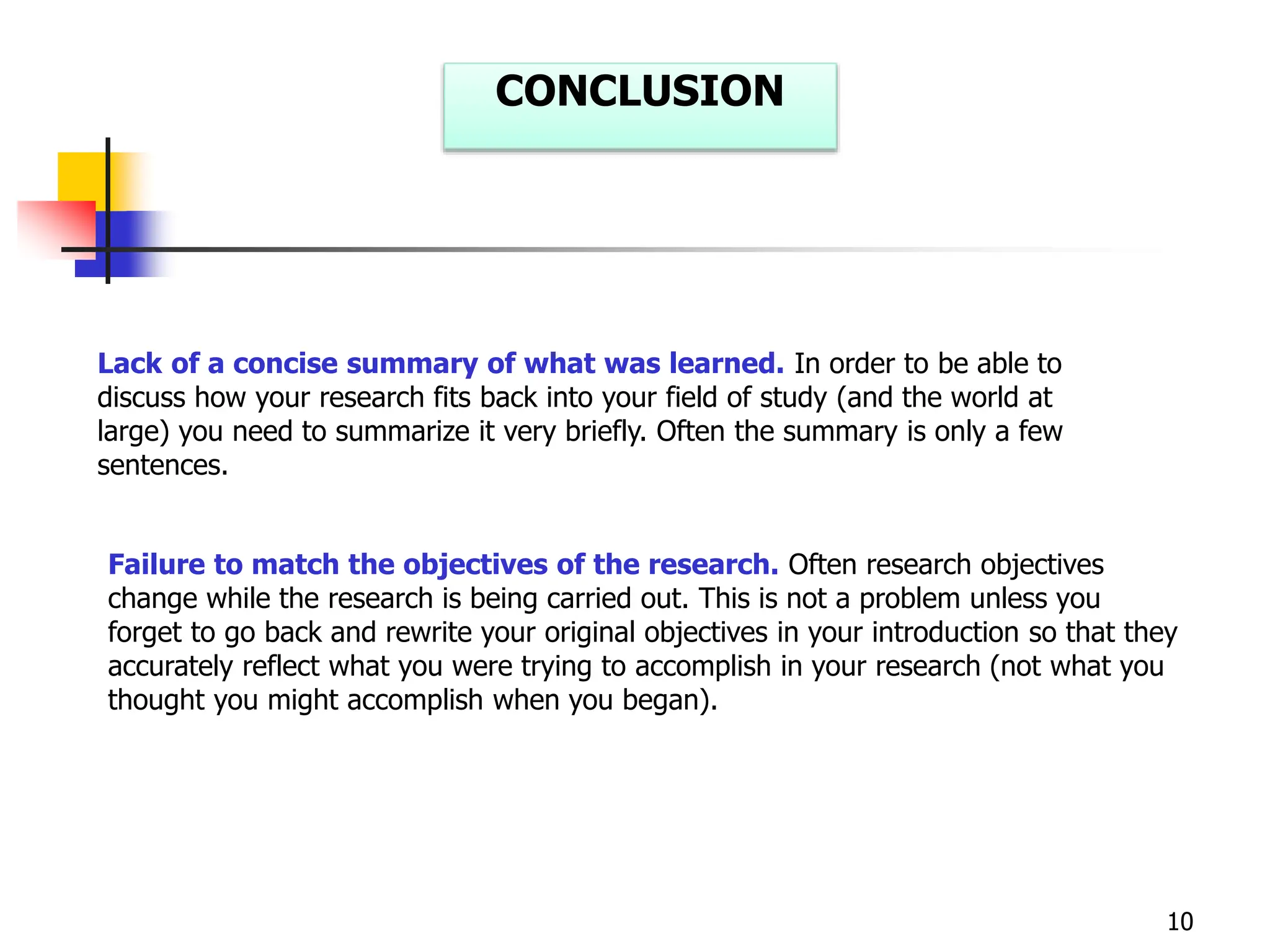 Writing a scientific paper : DISCUSSION AND CONCLUSION.ppt