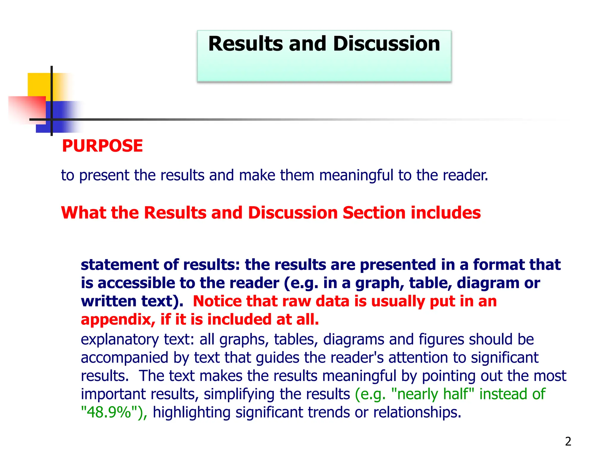 Writing a scientific paper : DISCUSSION AND CONCLUSION.ppt