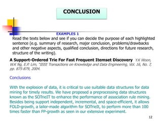 Writing a scientific paper : DISCUSSION AND CONCLUSION.ppt