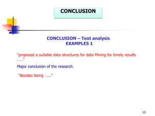Writing a scientific paper : DISCUSSION AND CONCLUSION.ppt