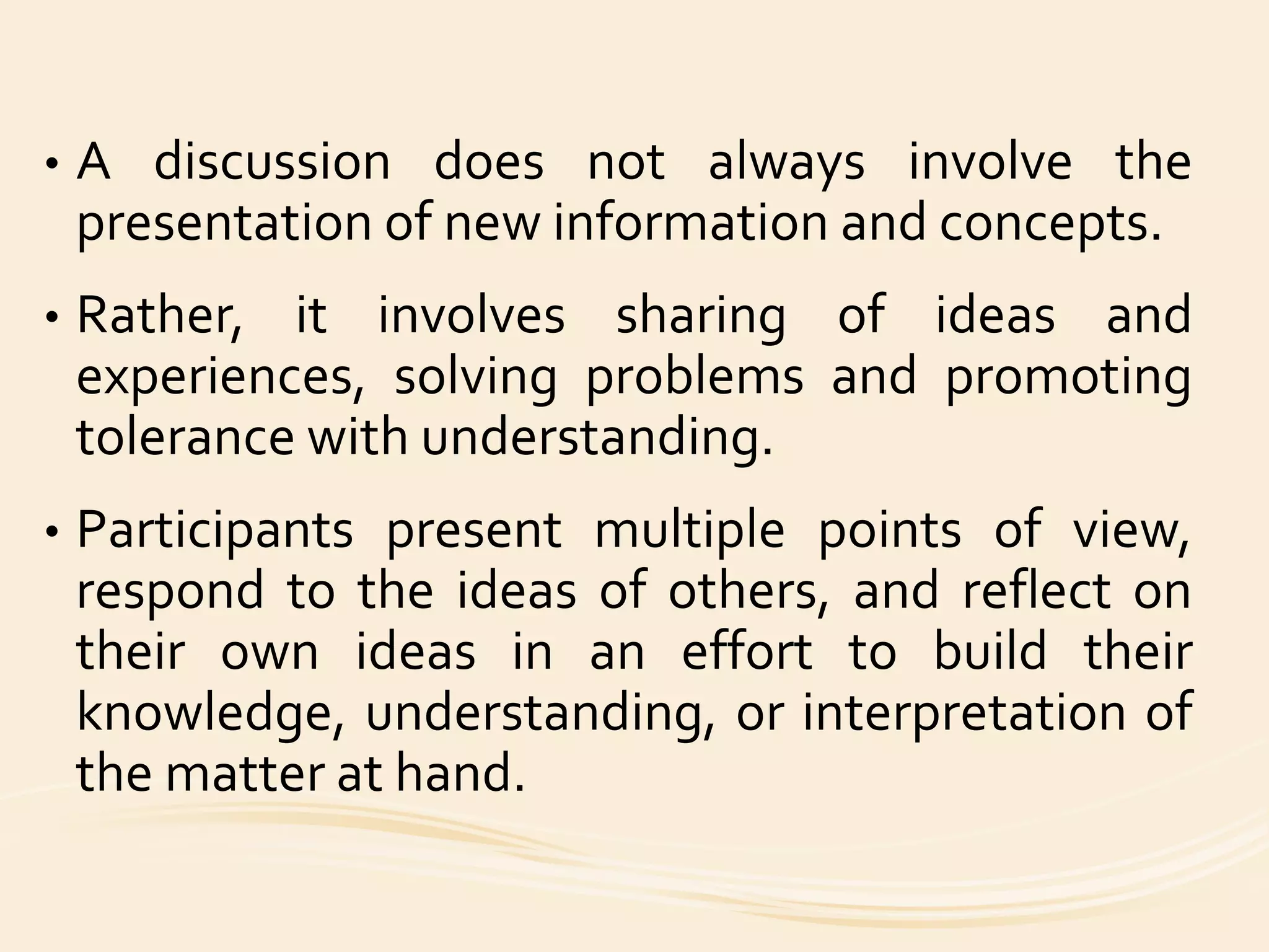 Discussion as a technique for teaching Environmental Education | PPTX