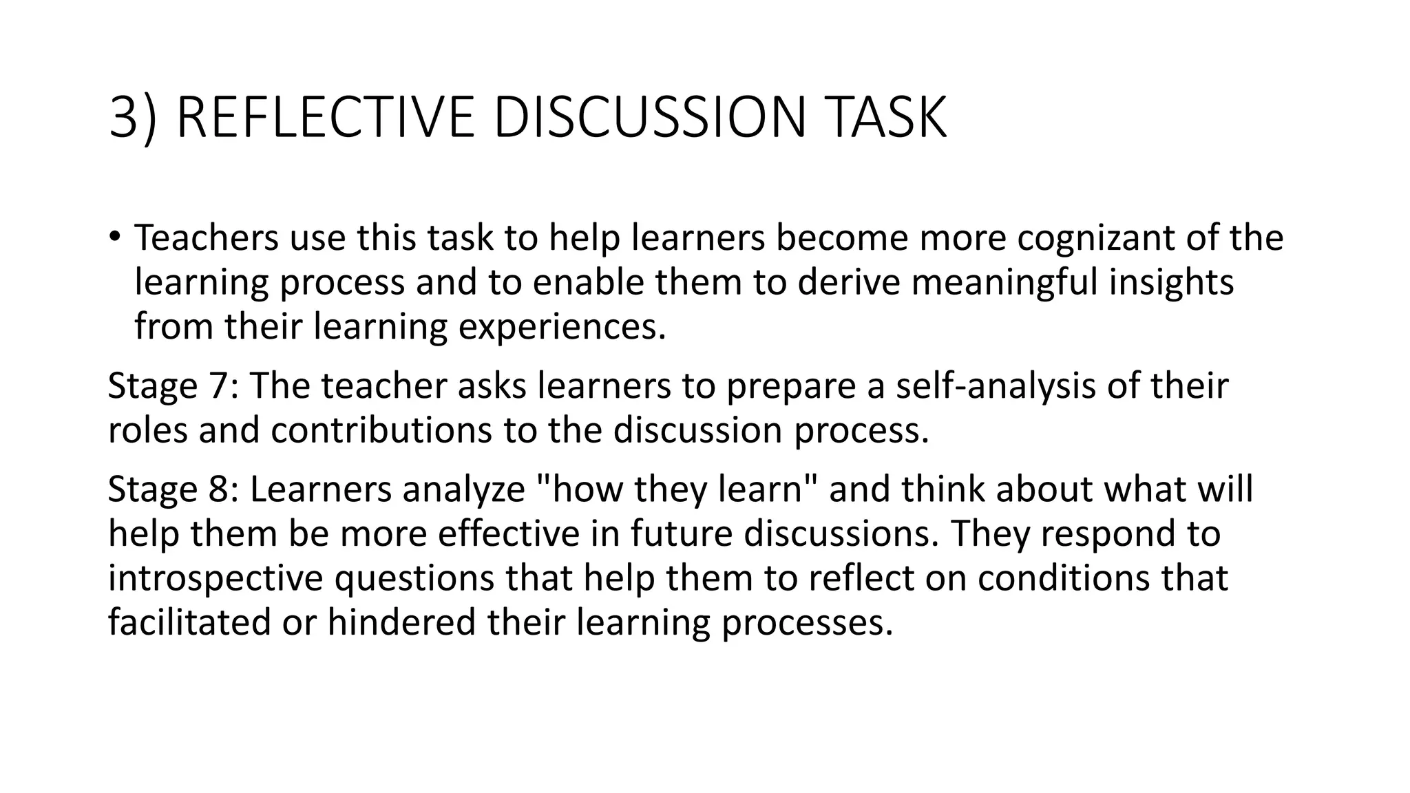Discussion as a tool for learning | PPTX