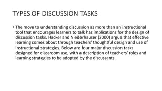 Discussion as a tool for learning | PPTX