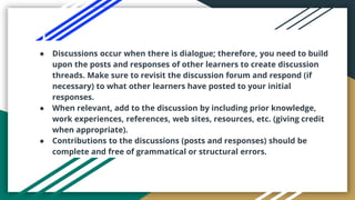 Discussion boards 101 | PPTX