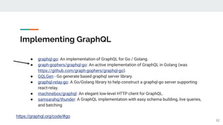 GraphQL & DGraph with Go | PPTX