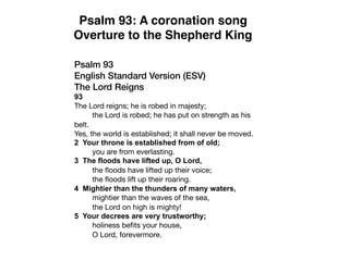 Discussion guide week 10 - Psalm 93 | PDF