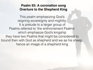 Discussion guide week 10 - Psalm 93 | PDF