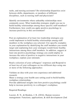 Discussion Healthy Relationships in the WorkplaceHealthy relati.docx