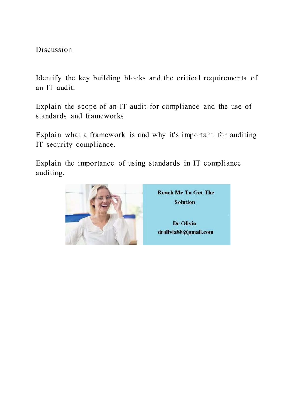 DiscussionIdentify the key building blocks and the critical re | DOCX