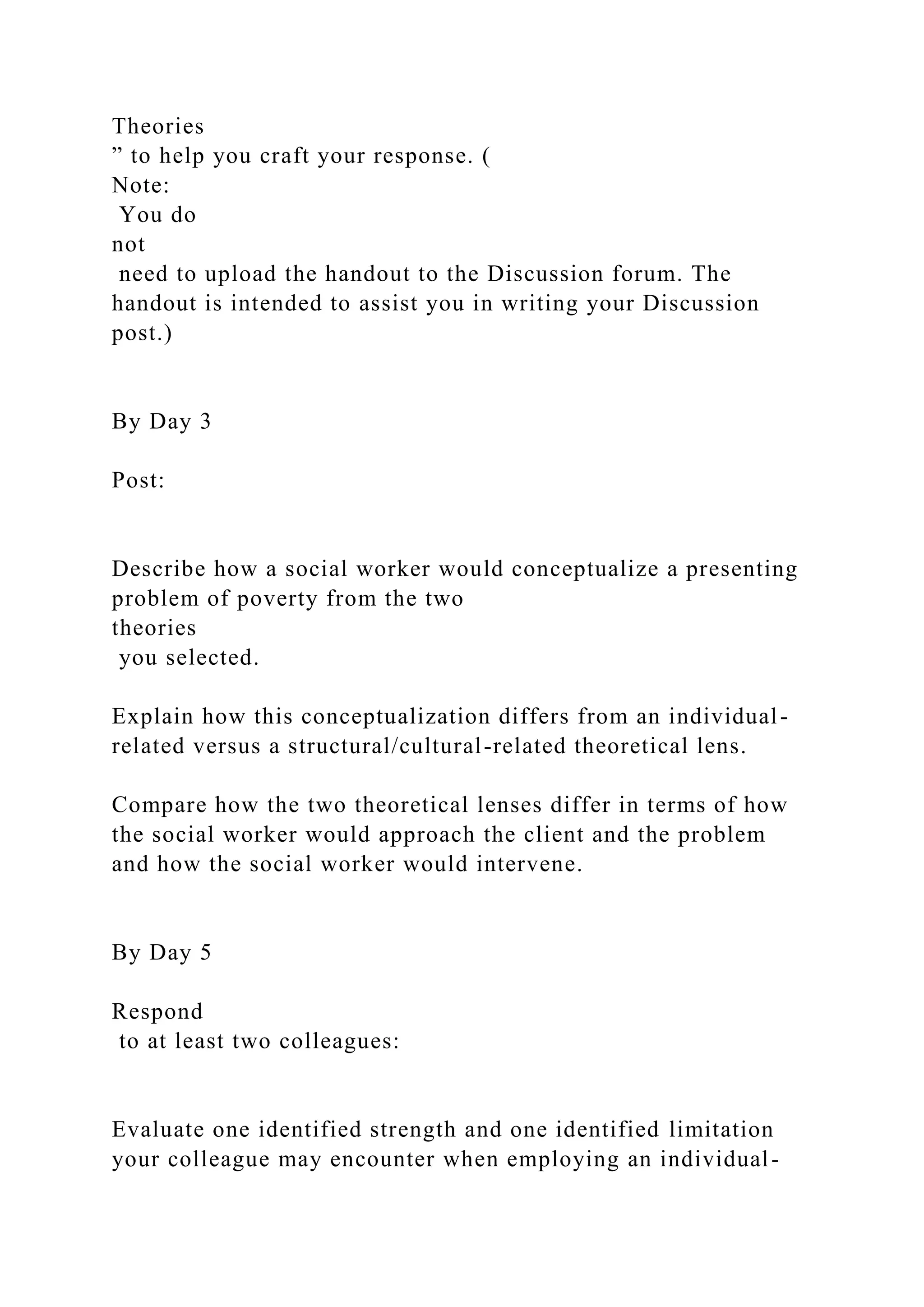 Discussion Individual vs. Structural-Cultural TheoriesTheor | DOCX