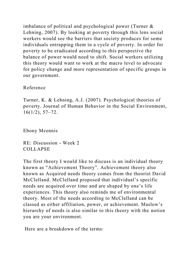 Discussion Individual vs. Structural-Cultural TheoriesTheor | DOCX ...