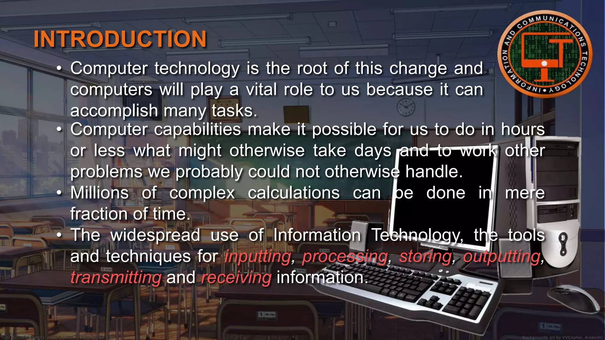 Lesson 1 Introduction To Computer System Ppsx Internet For Beginners Internet