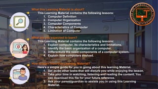 Lesson 1 - Introduction to Computer System | PPSX | Internet for Beginners | Internet