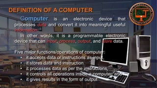 Lesson 1 - Introduction to Computer System | PPSX | Internet for ...
