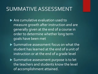 Discussion issues on assesement | PPTX