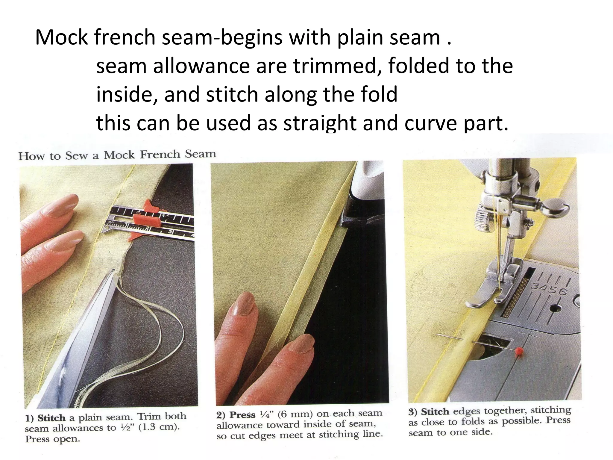 Discussion kinds of seams | PPT