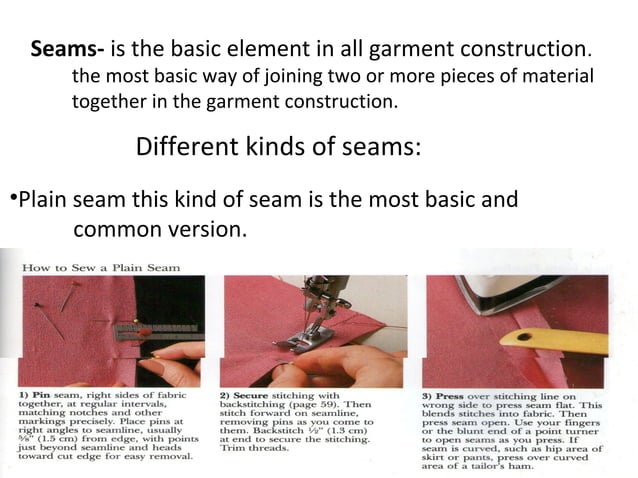 Discussion kinds of seams | PPT