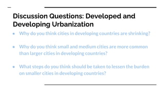 Discussion Leadership Urbanization and the Built Environment | PDF