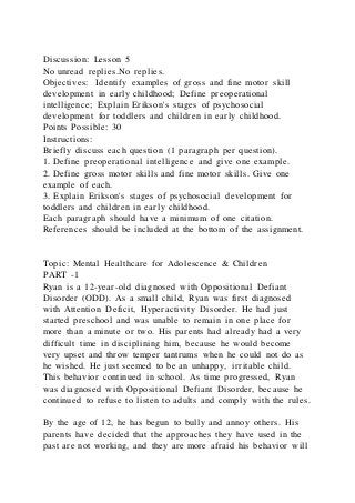 Discussion Lesson 5No unread replies.No replies.Objectives Id | PDF