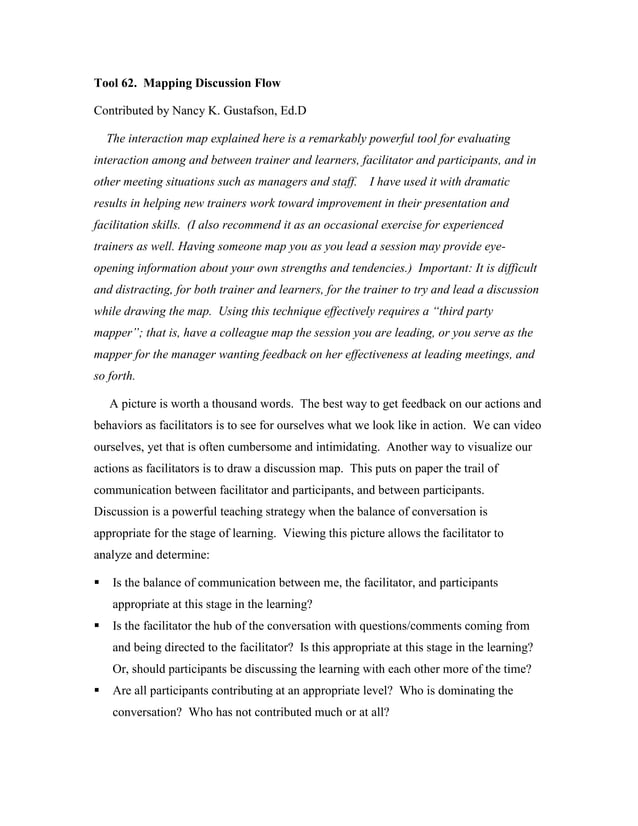 Bozarth: Discussion mapping | PDF