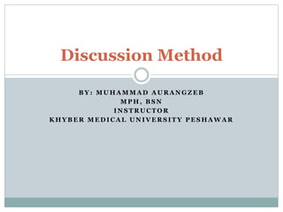 Discussion method | PPTX