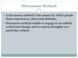 Discussion method | PPTX
