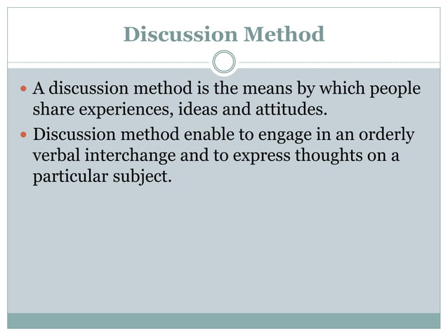 Discussion method | PPTX