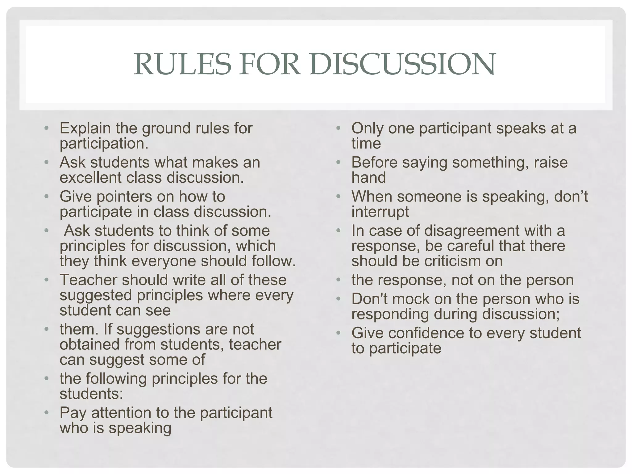 Discussion method | PDF