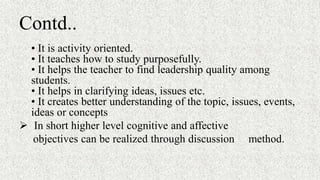 Discussion method of teaching | PPTX