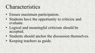 Discussion method of teaching | PPTX