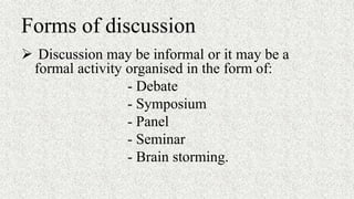 Discussion method of teaching | PPTX