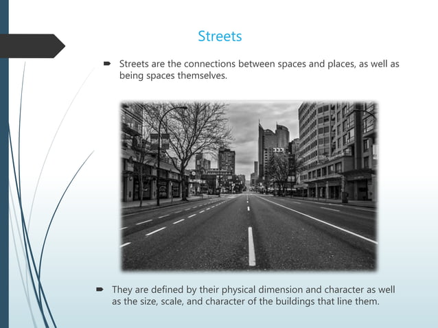 Urban morphology, elements of urban design