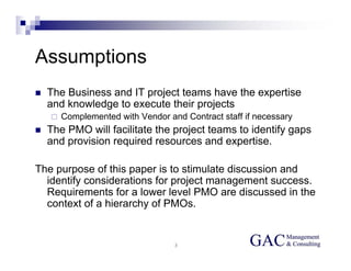 Discussion Paper PMO And Merger Projects | PPT
