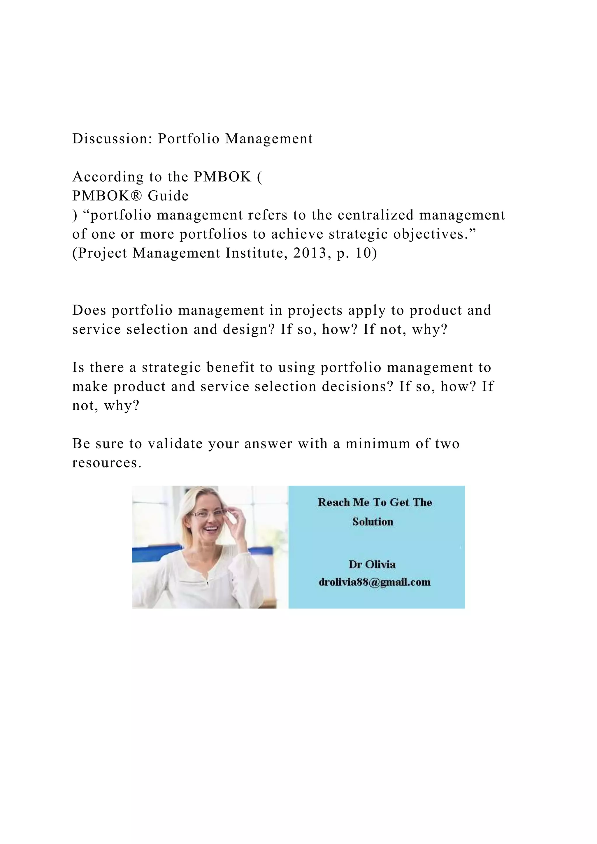 Discussion Portfolio ManagementAccording to the PMBOK (PM.docx