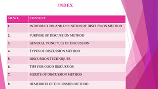 Discussion method | PPTX