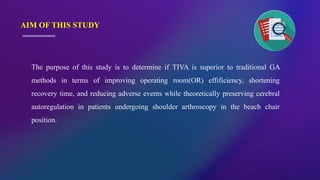 Total Intravenous Anaesthesia (TIVA) and its Example | PPTX
