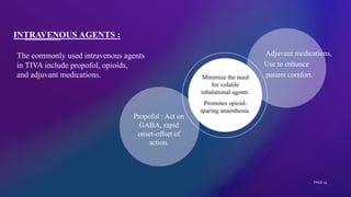 Total Intravenous Anaesthesia (TIVA) and its Example | PPTX