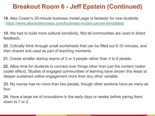 LeanEducators Summit - Breakout Rooms | PPTX